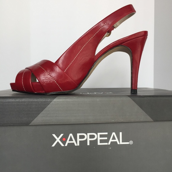 Xappeal | Shoes | Xappeal Red Peep Toe Platform Heels | Poshmark